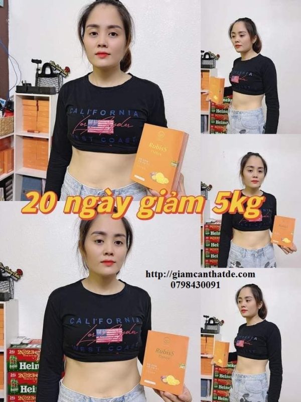 Giảm cân Rubiss Detox - Chính hãng bao giảm 3-8kg mỡ thừa
