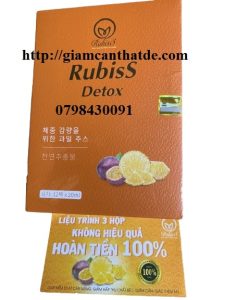 Giảm cân Rubiss Detox - Chính hãng bao giảm 3-8kg mỡ thừa