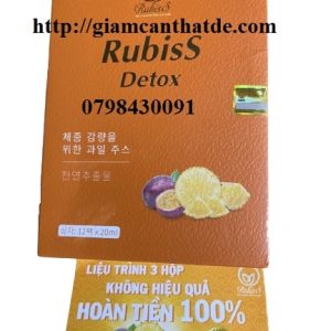 Giảm cân Rubiss Detox - Chính hãng bao giảm 3-8kg mỡ thừa